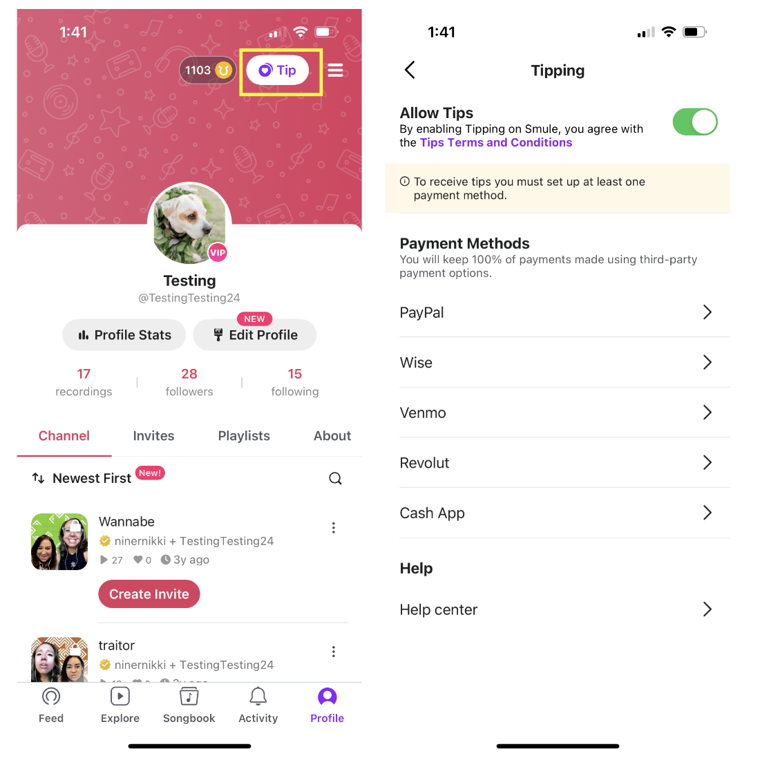 Introducing the New “Tipping” Feature on Smule | Smule
